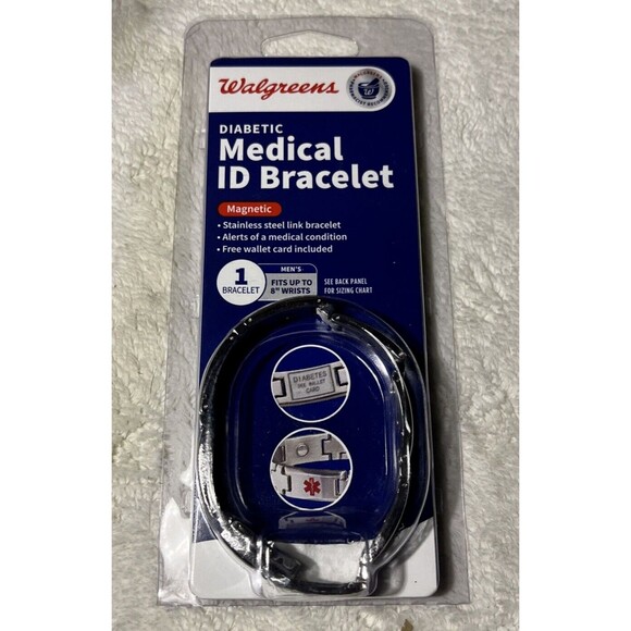 Accessories | Walgreens New Mens Magnetic Diabetic Medical Id Bracelet ...